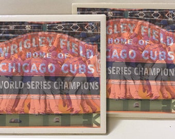 Chicago Cubs World Series Champions Set of 2 Ceramic Tile | Etsy
