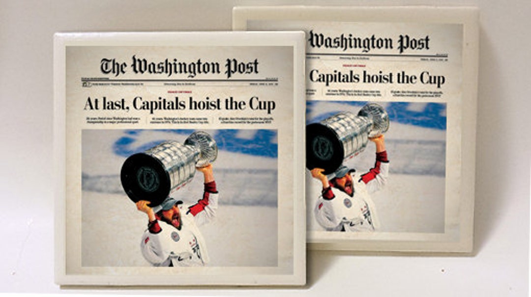 Washington Capitals Caps Stanley Cup 1 Set of 2 Ceramic Tile Coasters ...