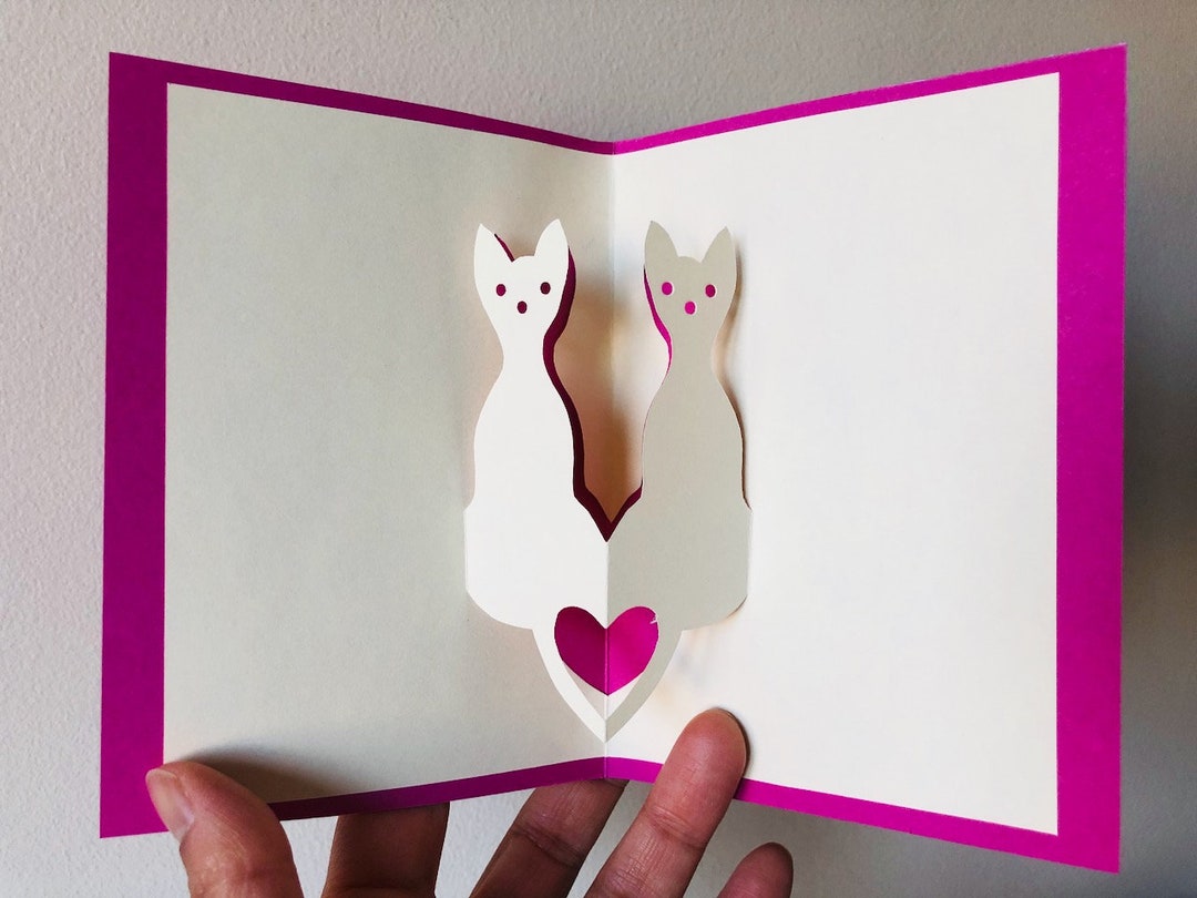 Cats Pop-up Card B - Etsy