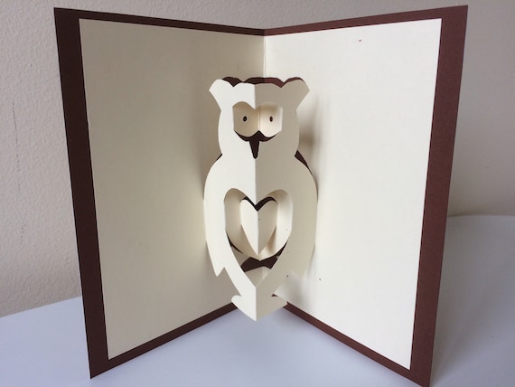 An Owl Pop-up Card - Etsy