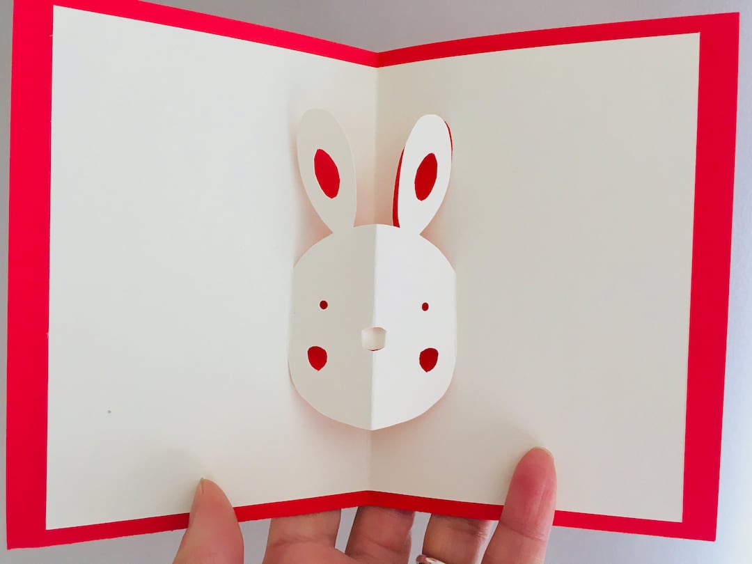 Rabbit Pop up Card - Etsy