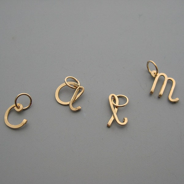 Gold Initial Charm - Etsy