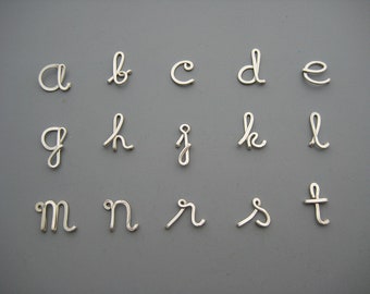 Script Letter Pendant - Etsy