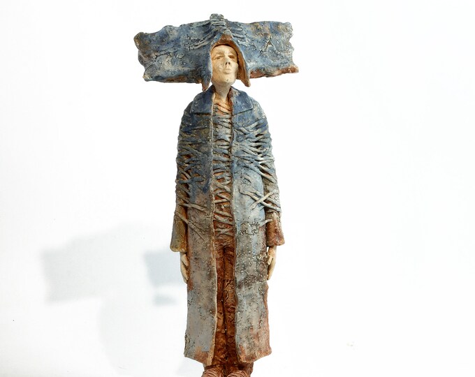 Blue Shaman, Ceramic Sculpture - Etsy