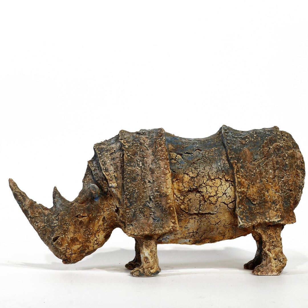 The Rhino 2,34, Ceramic Sculpture - Etsy