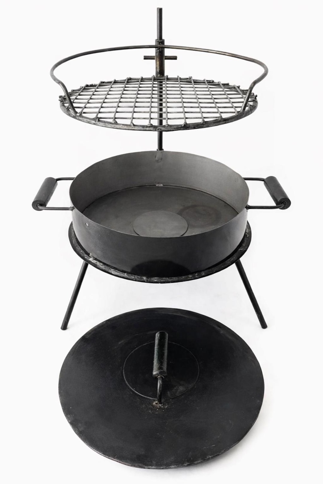 Recycled Plow Disc Grill | Argentine Barbecue With Lid & Legs - Etsy