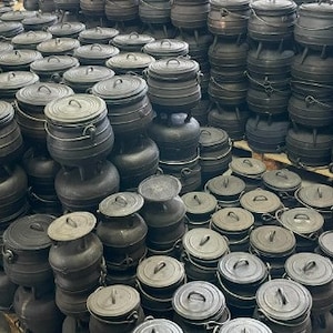 Caldero, Olla De Fundición 3 Patas 6 Litros Con Tapa Y Trípode, Caldero ...