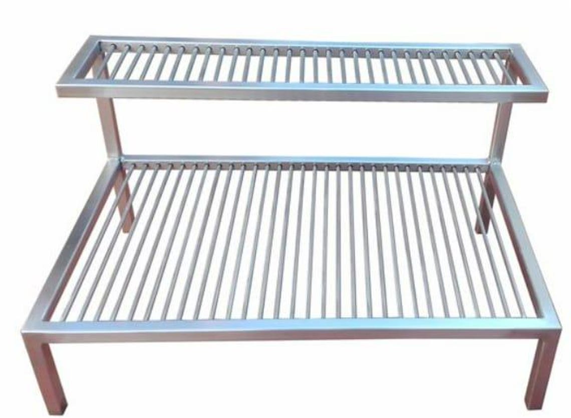 2-level Stainless Steel Grill | V-shaped Bars | With Optional Iron ...