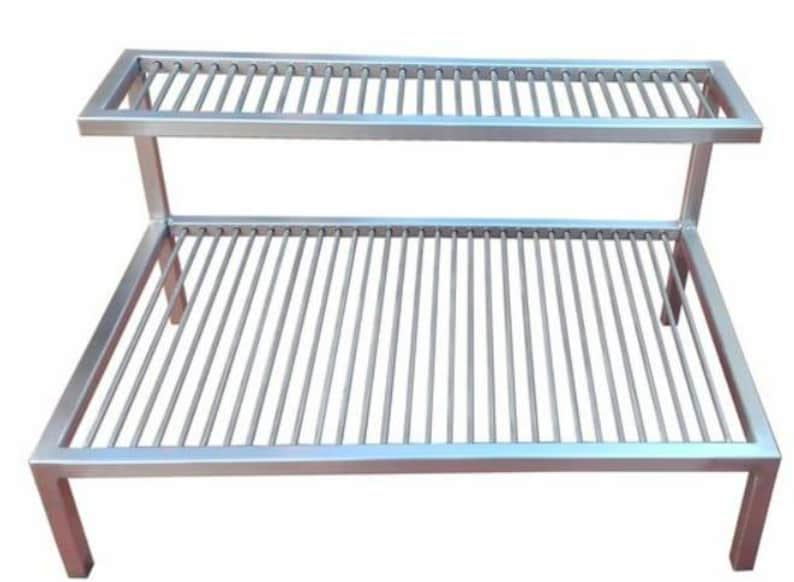 2-level Stainless Steel Grill | V-shaped Bars | With Optional Iron ...