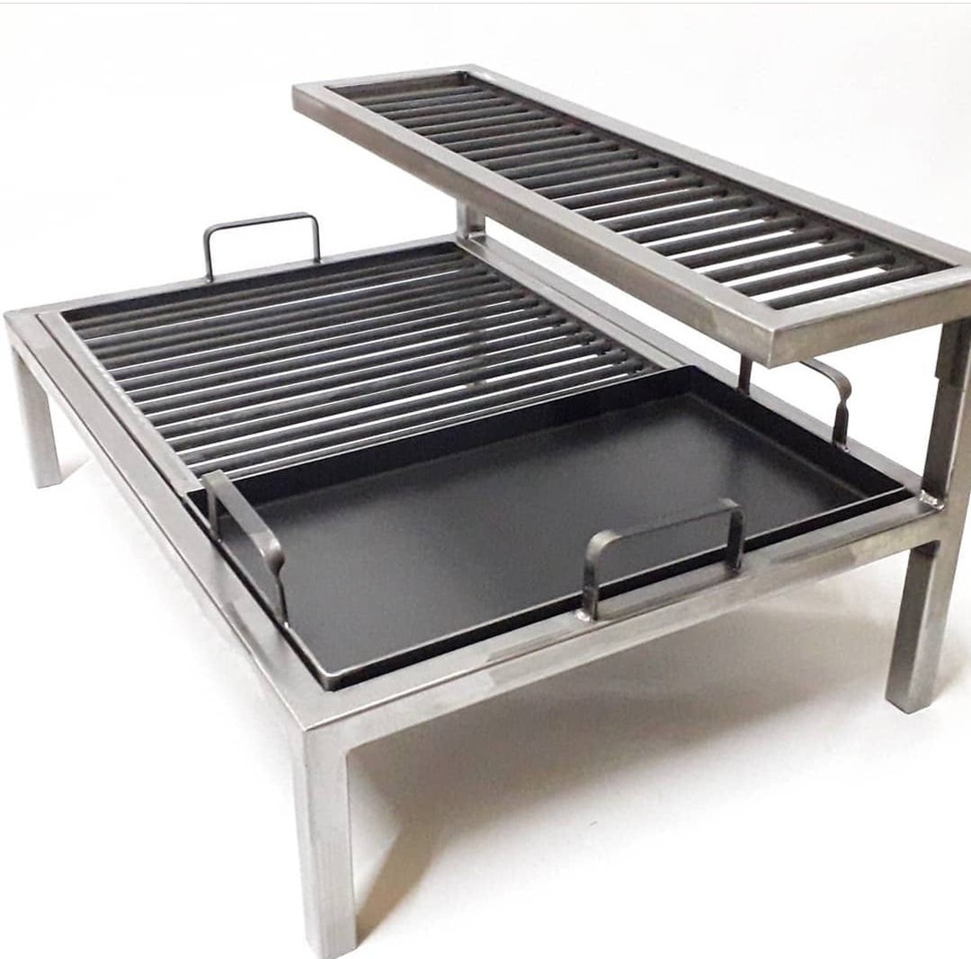 Barbecue Iron Grill | Two-level 10mm Iron Grill With Griddle | Made ...