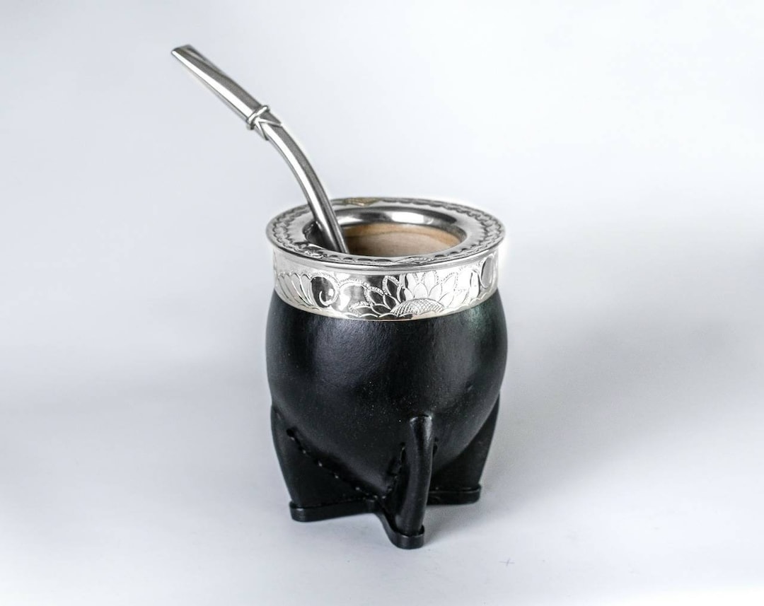 Mate Calabaza Imperial Negro Mate De Calabaza Y Alpaca Mate - Etsy