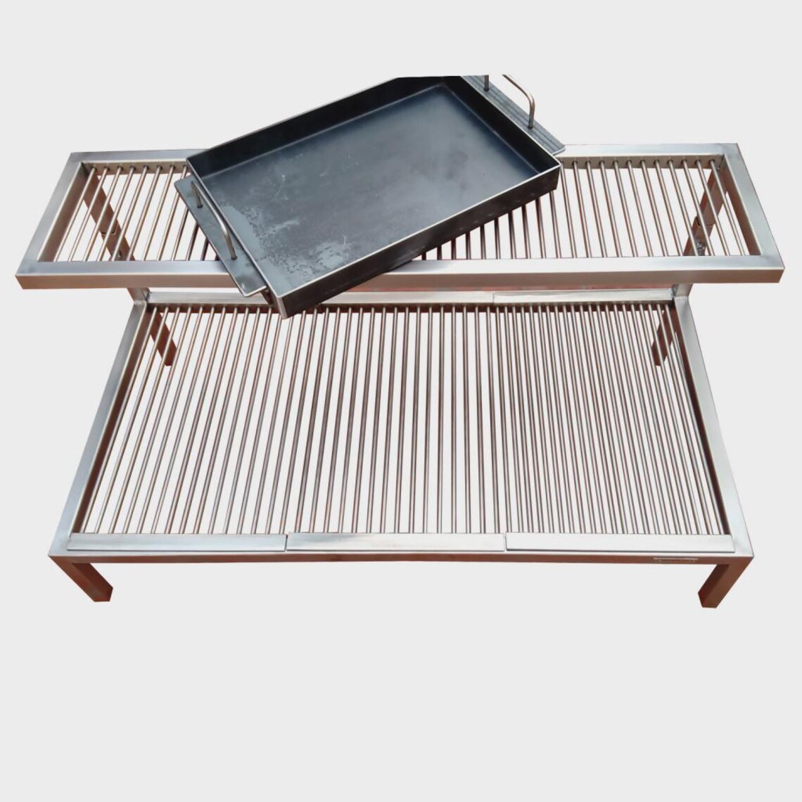 2-level Stainless Steel Grill | V-shaped Bars | With Optional Iron ...