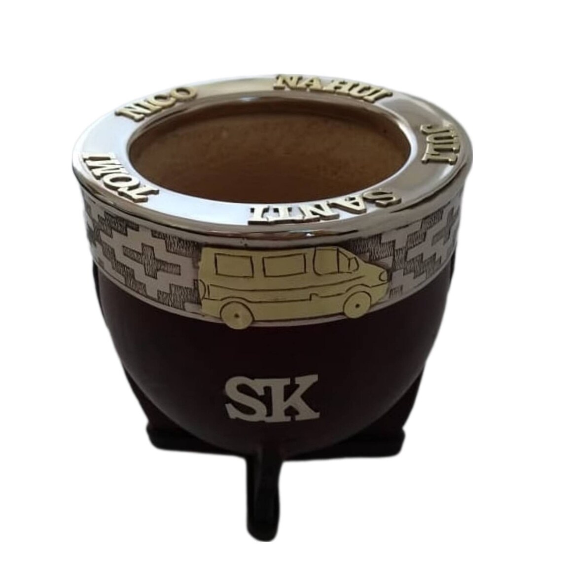 Personalized IMPERIAL Mate Gourd and Leather MATE STRAW Low - Etsy