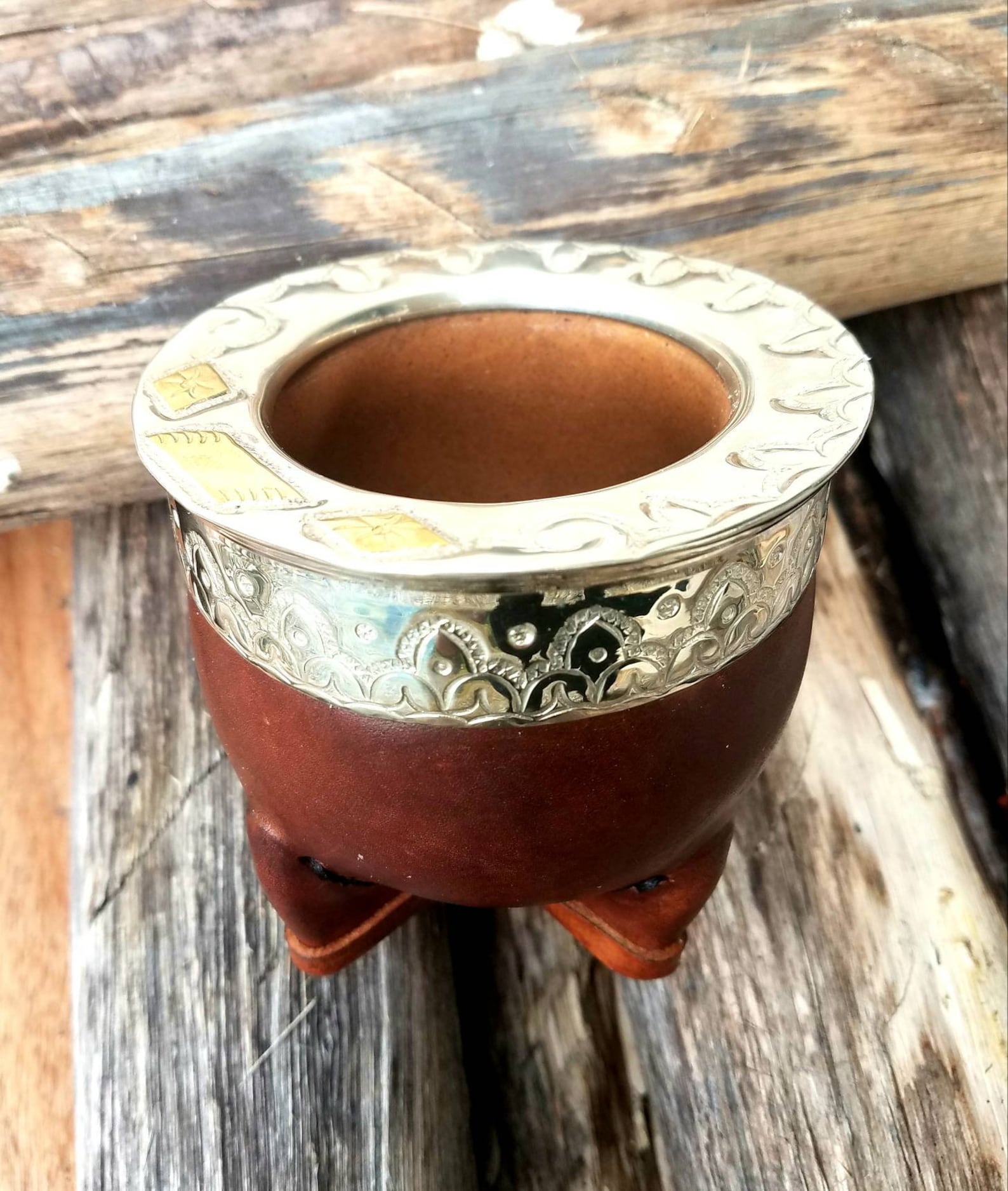 Mate Gourd Imperial De Ceramica Marron Ceramics and Alpaca | Etsy