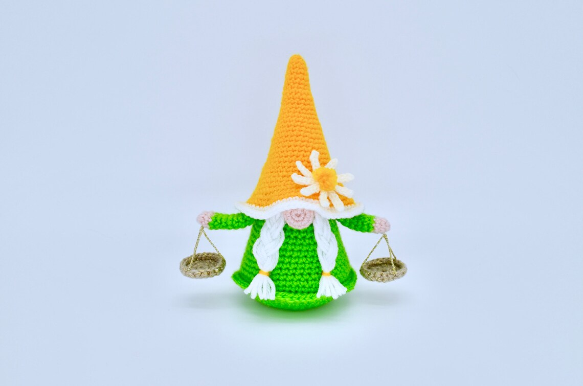 Crochet Libra Sign, Astrological Sign, Zodiac Sign Gnome Crochet ...