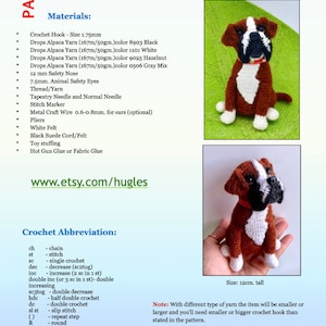 Boxer Crochet Pattern, Crochet Boxer Dog Pattern, Amigurumi Boxer ...
