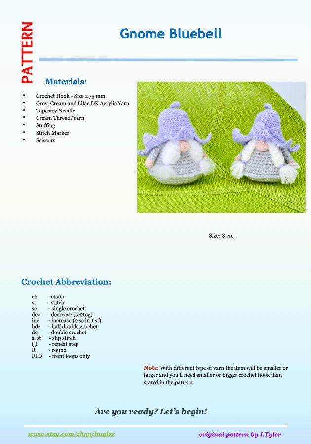 Gnome Crochet Pattern Scandinavian Gonk Crochet Pattern | Etsy UK