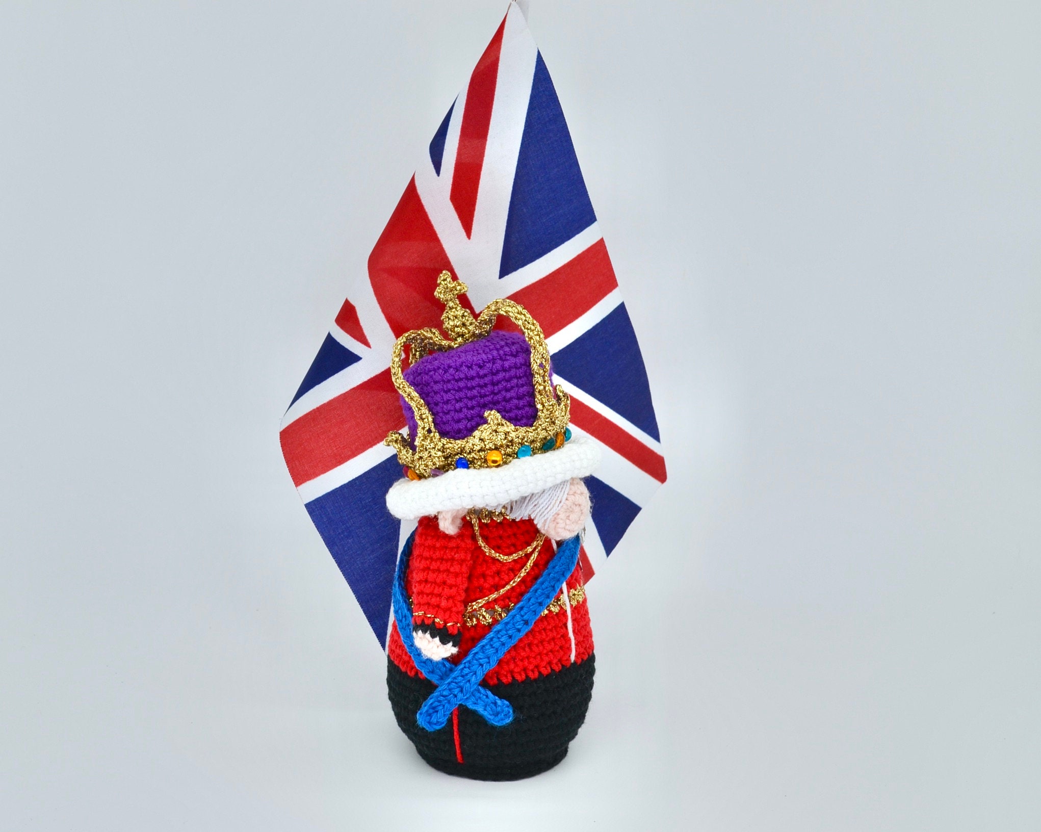 King Charles III Coronation Gnome Crochet Pattern, Charles III Gnome in ...