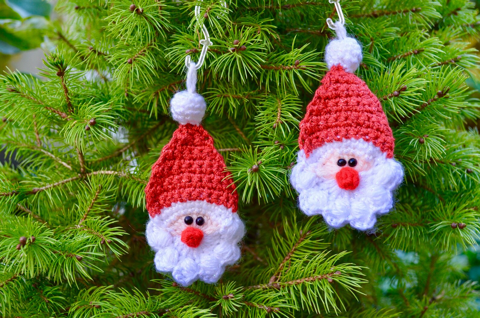 Santa Crochet Pattern, Crochet Christmas Decor, Crochet Christmas Santa ...