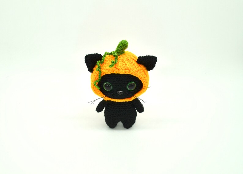 Crochet Halloween Cat Pattern, Crochet Kitten Amigurumi Pattern ...