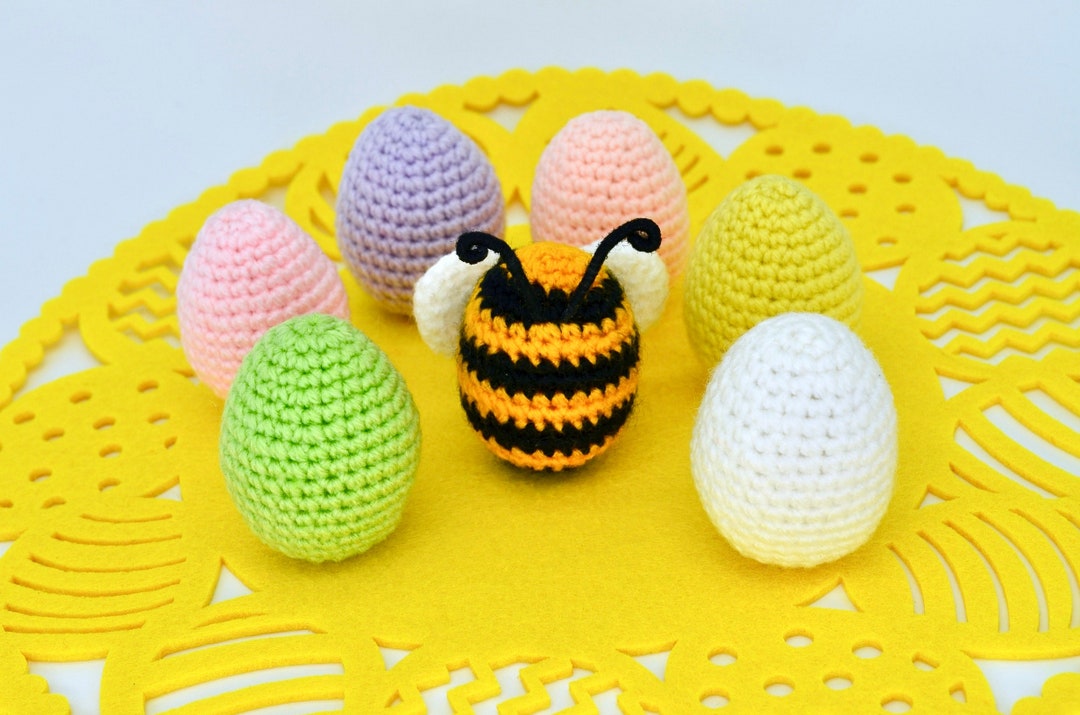 Easter Egg Сrochet Pattern, Spring Easter Bumble Bee Egg, Easter ...
