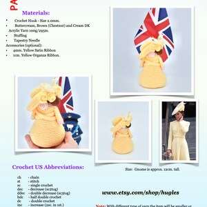 Kate Princess of Wales Gnome Сrochet Pattern, British Royal Family ...