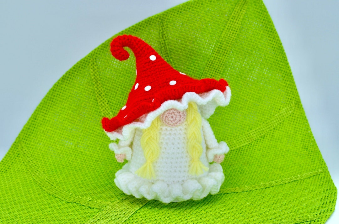 Crochet Gnome, Toadstool Gnome Crochet Pattern, Crochet Gnome Doll ...