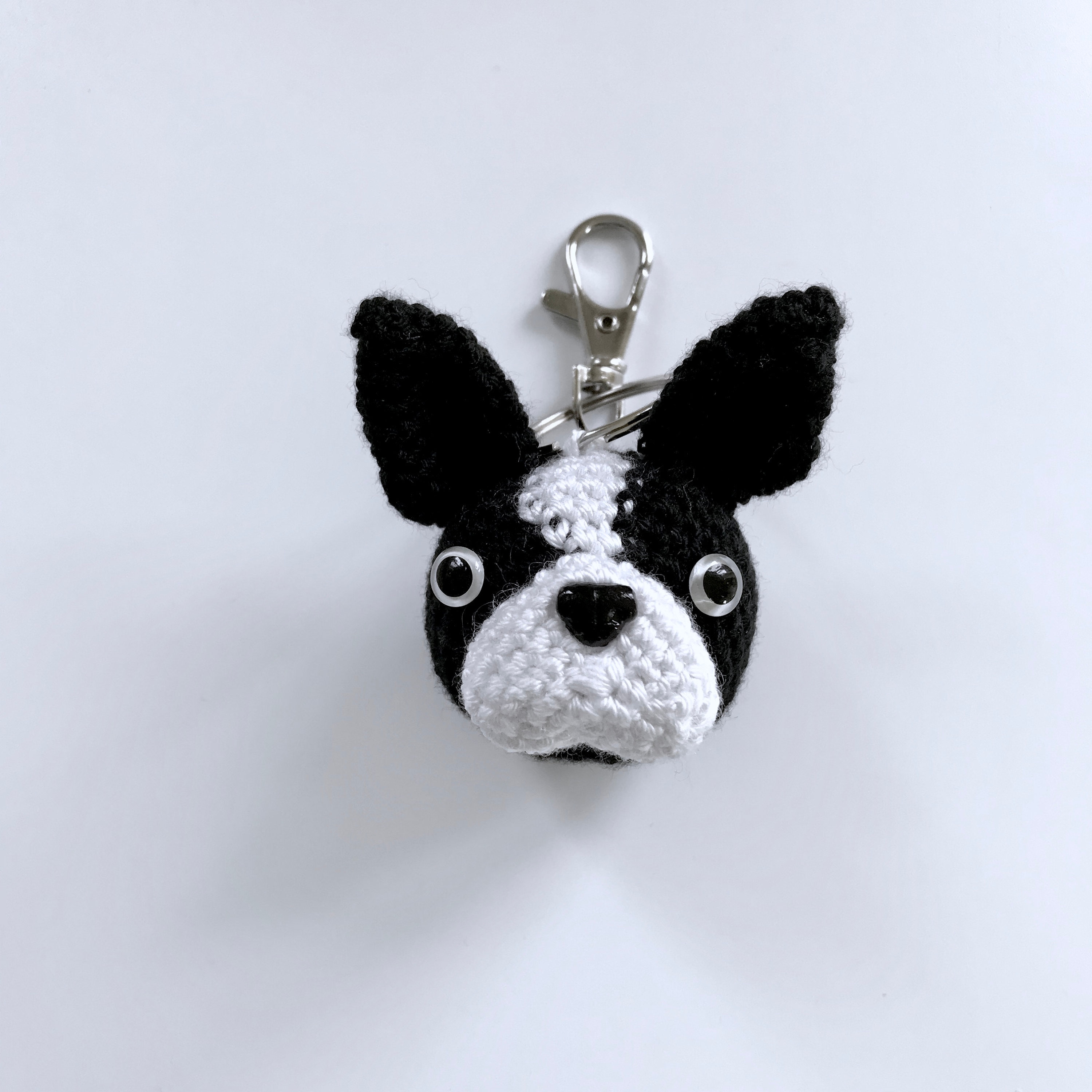 Boston Terrier Crochet Keychain Pattern Crochet Dog Keychain - Etsy UK