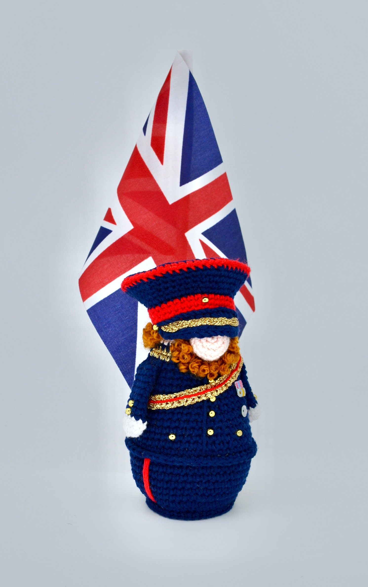 Prince Harry Gnome Crochet Pattern, Prince Harry Gnome in Navy Blue ...