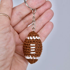 American Football Ball Keychain Crochet Pattern, Crochet Rugby Ball ...