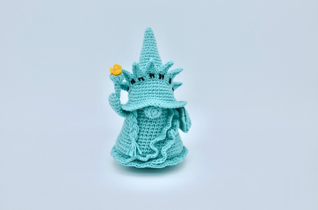 Statue of Liberty Gnome Crochet Pattern, Independence Day Gnome, Fourth ...