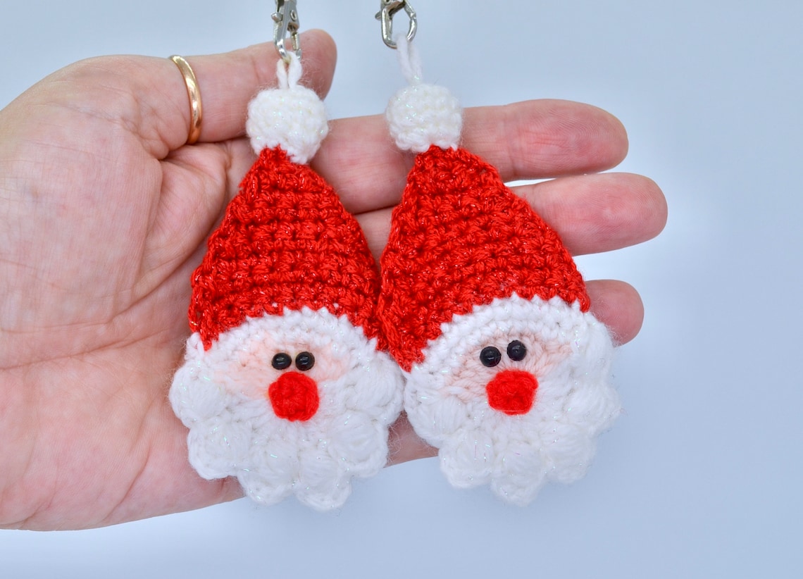 Santa Crochet Pattern, Crochet Christmas Decor, Crochet Christmas Santa ...