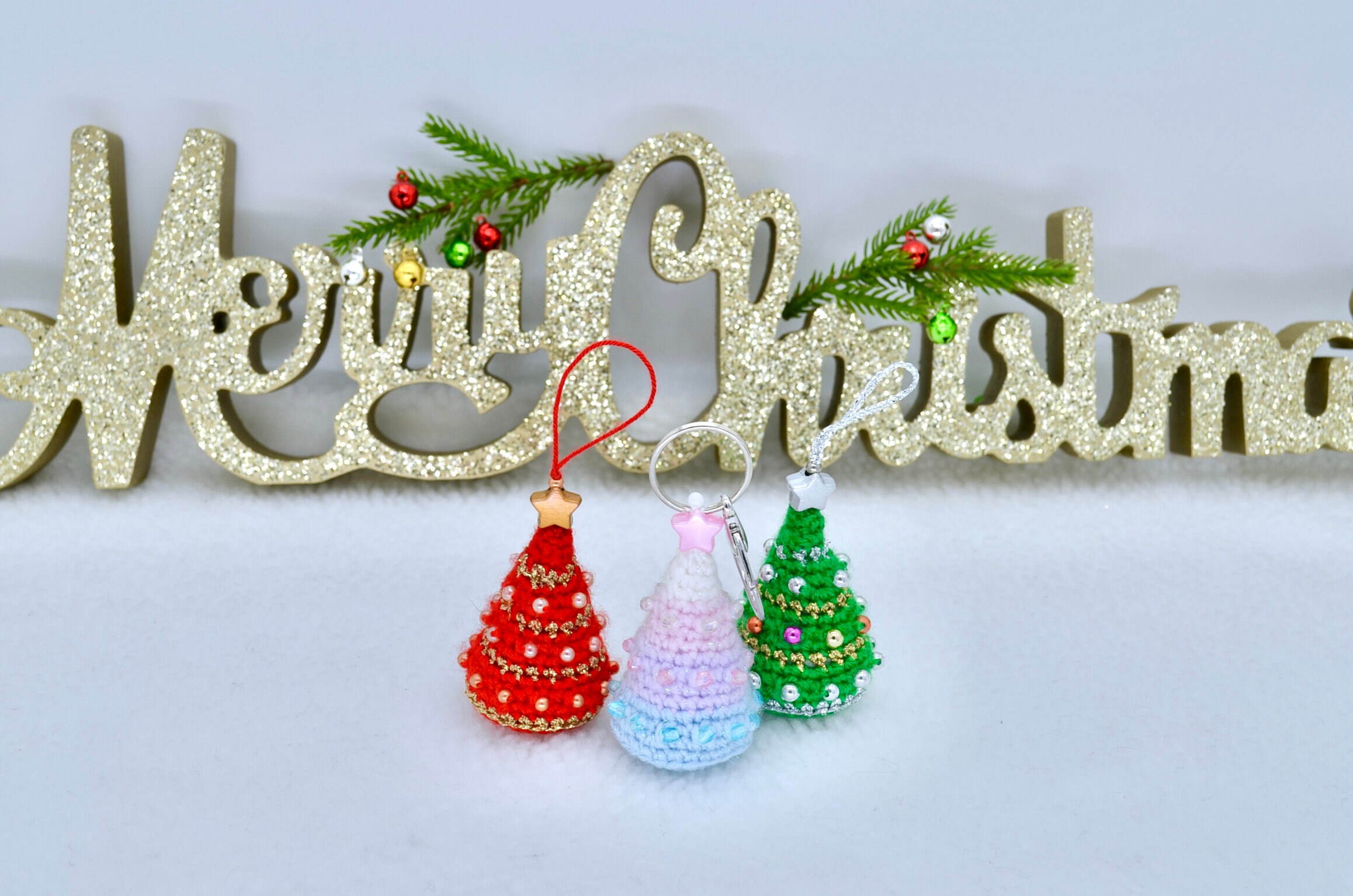 Crochet Christmas Tree Keyring Pattern Crochet Amigurumi Mini - Etsy UK