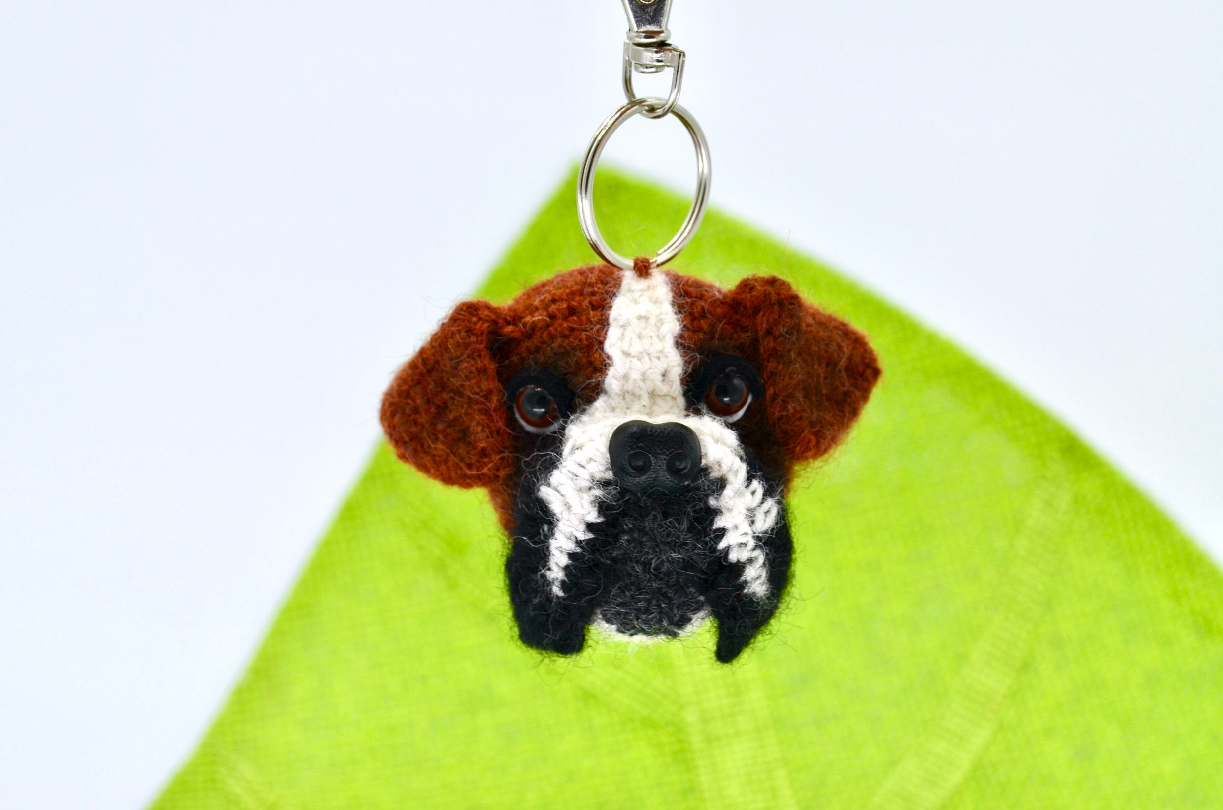 Boxer Keychain Crochet PATTERN Crochet Boxer Dog Amigurumi - Etsy UK