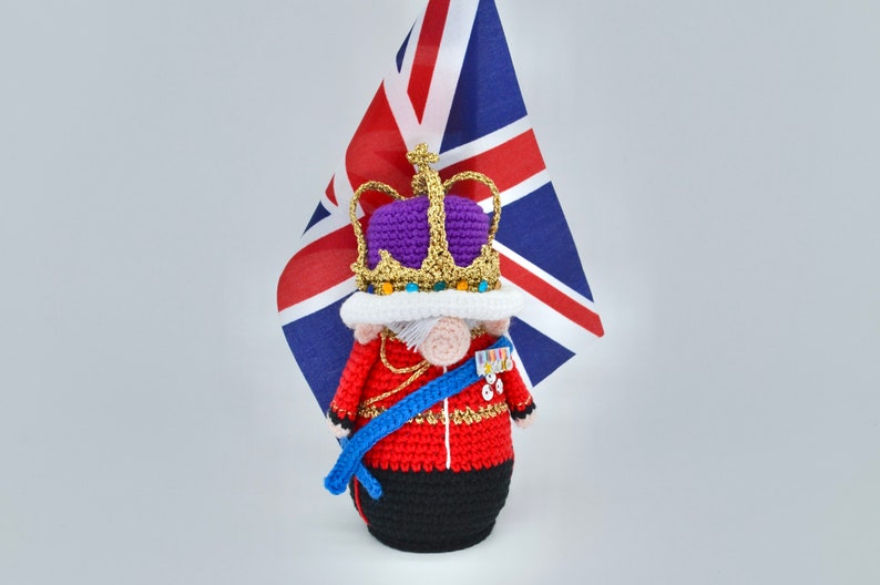 King Charles III Coronation Gnome Crochet Pattern, Charles III Gnome in ...