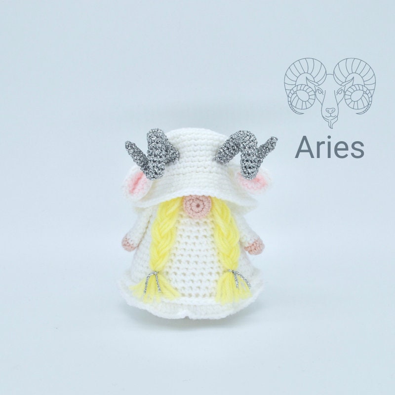Crochet Aries Sign Astrological Sign Zodiac Sign Gnome | Etsy