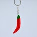 Crochet Chili Pepper Keychain, Chilli Pepper Charm, Keyring for ...