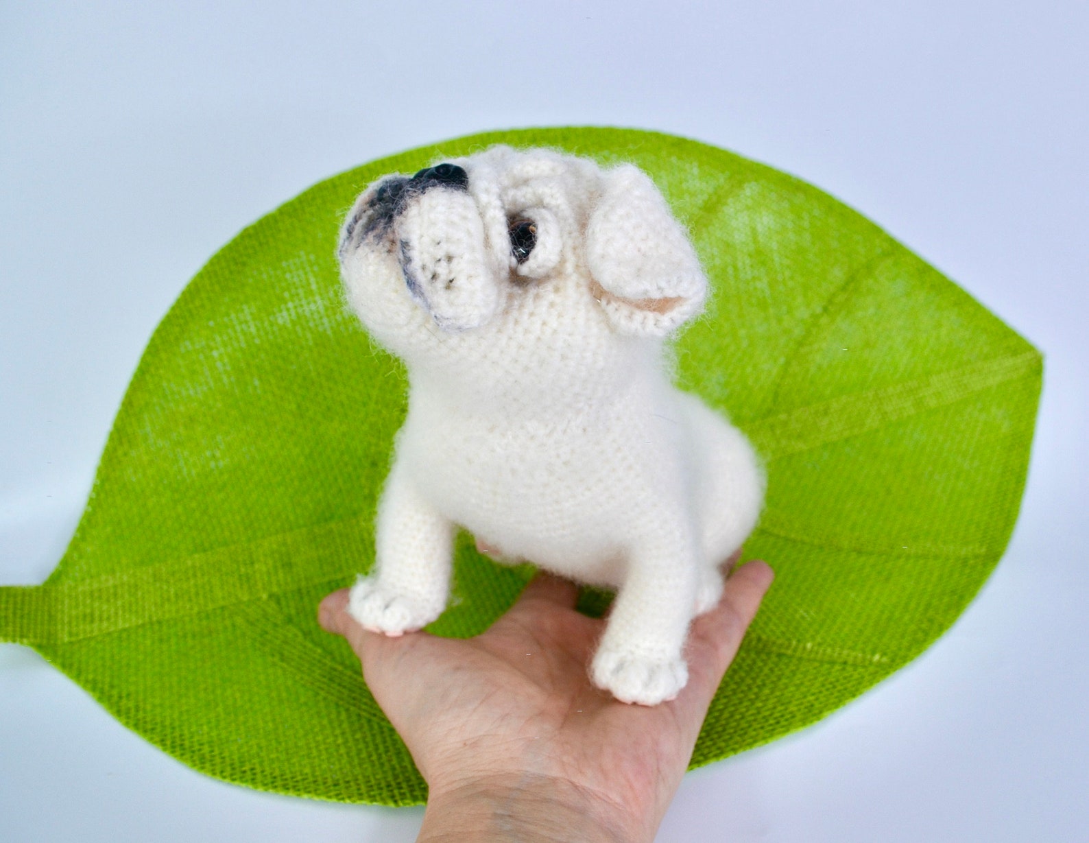 English Bulldog Crochet Pattern White Bulldog Dog Amigurumi - Etsy