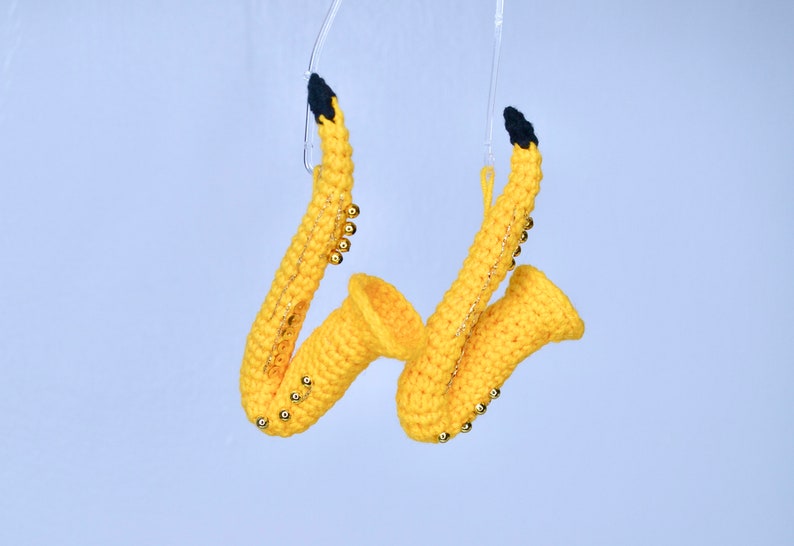 Saxophone Crochet Pattern, Crochet Christmas Ornament Pattern ...