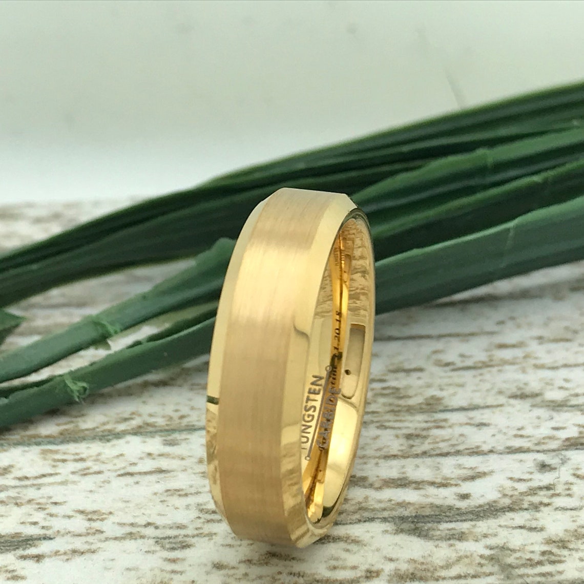 6mm Gold Plated Stainless Steel Ring Personalized Custom - Etsy UK