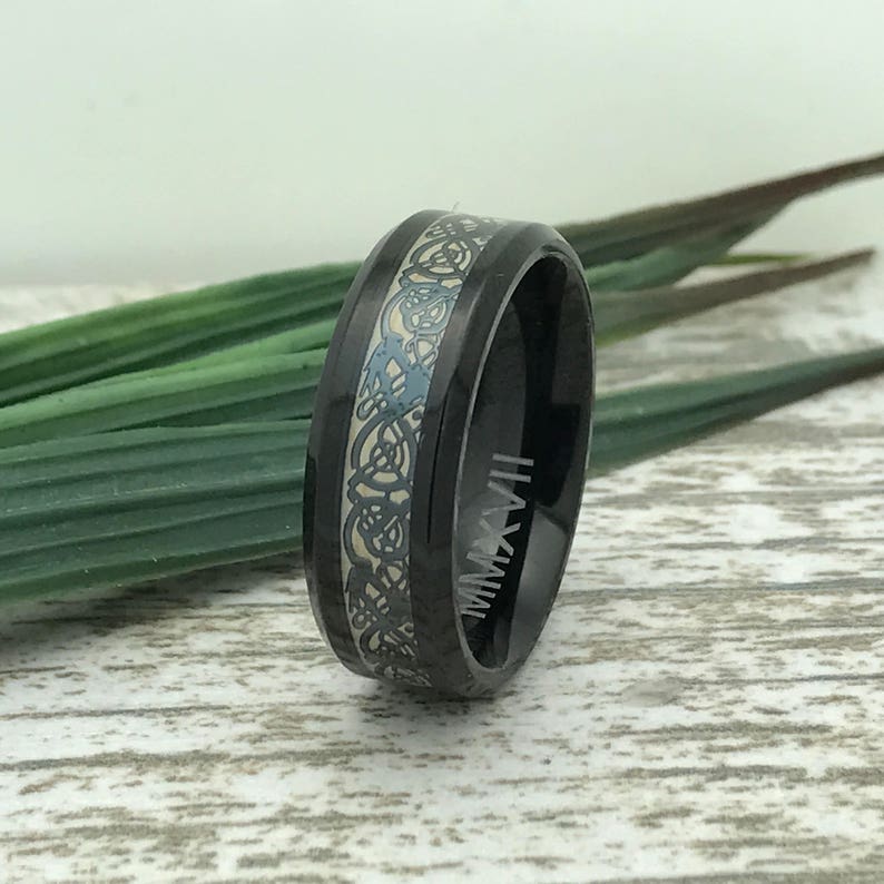 8mm Tungsten Ring Personalize Custom Engrave Tungsten Wedding - Etsy