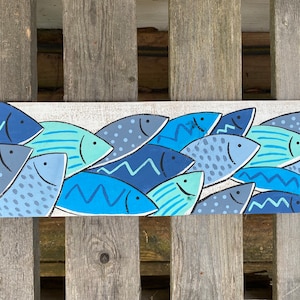 Fish Painting, Fish Art, Beach House Decor, Tropical Fish Art, Coastal ...