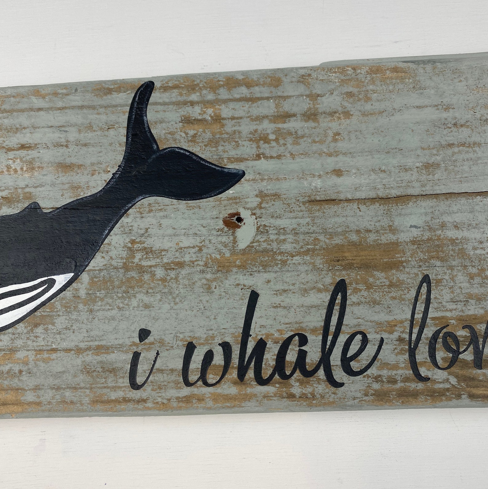 Whale Sign, Sign, Rustic Wood Sign, Beach Cottage Decor, Nautical Theme ...