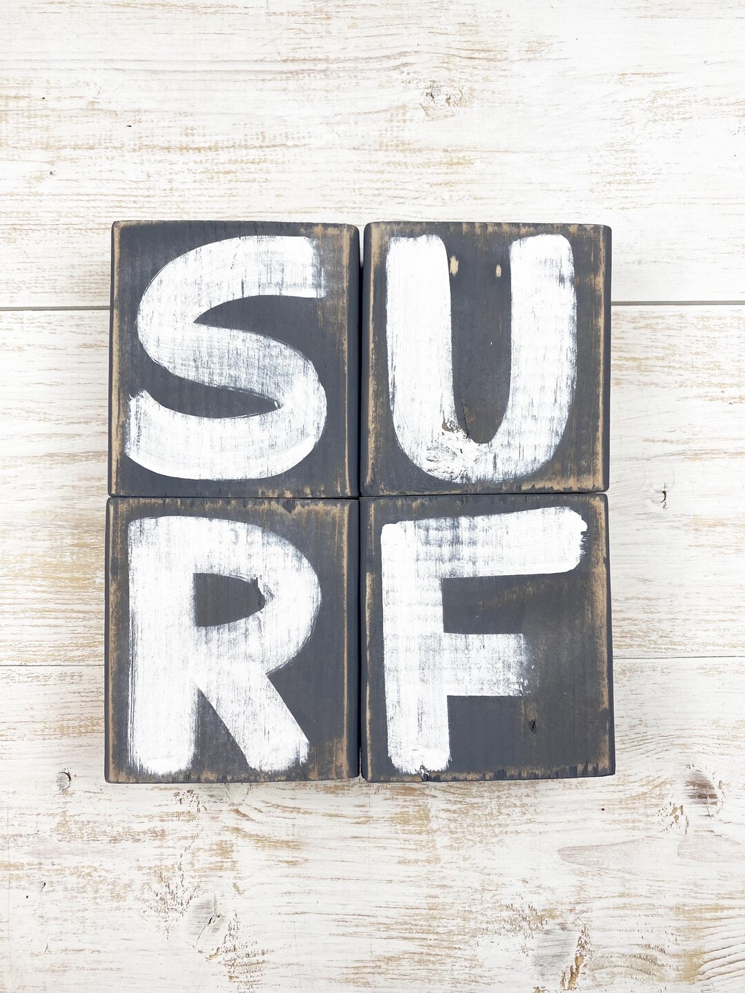 Surf Sign, Surf Decor, Wood Letters, Beach Decor, Beach Art, Coastal ...