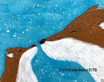 Baby Fox Painting - Etsy