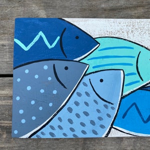 Fish Painting, Fish Art, Beach House Decor, Tropical Fish Art, Coastal ...