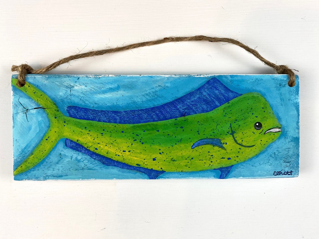 Tropical Fish Art, Fish Painting, Beach Cottage Decor, Living Room Wall ...