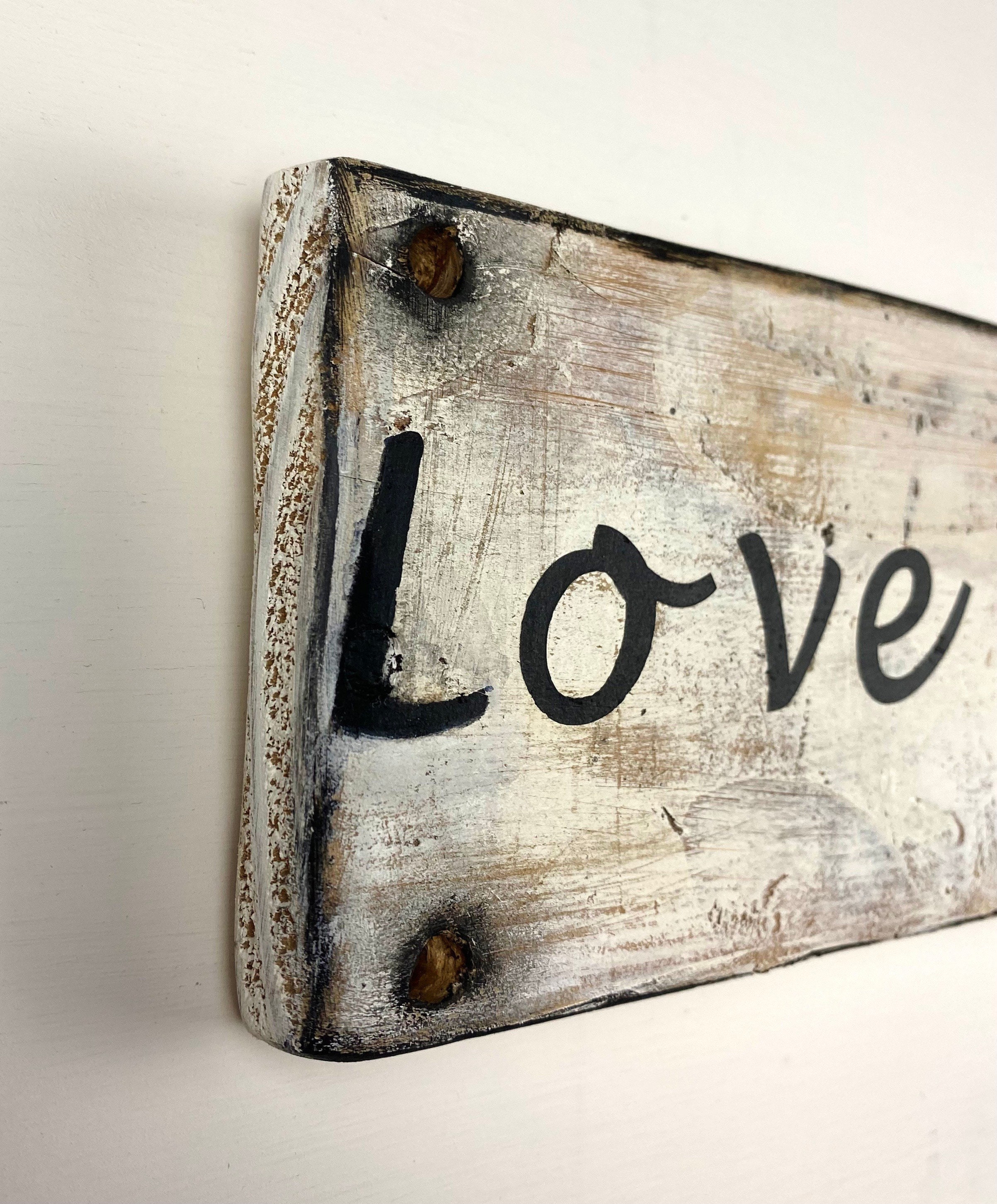 Love Always Wins Sign, Rustic Wood Sign, Sign, Wall Decor ...