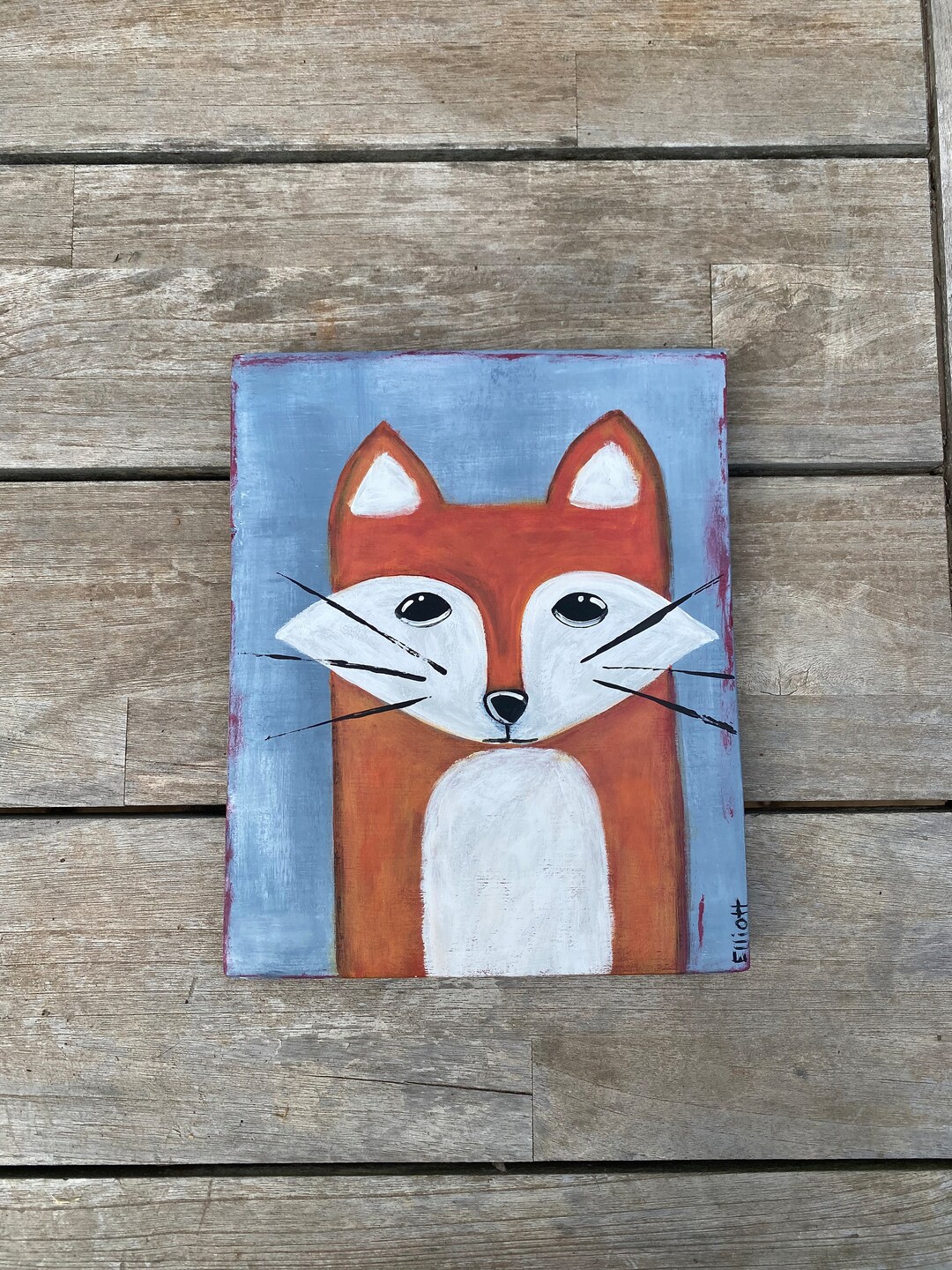 Fox Art, Fox Painting, Baby Nursery Decor, Animal Art, Cute Fox Art ...
