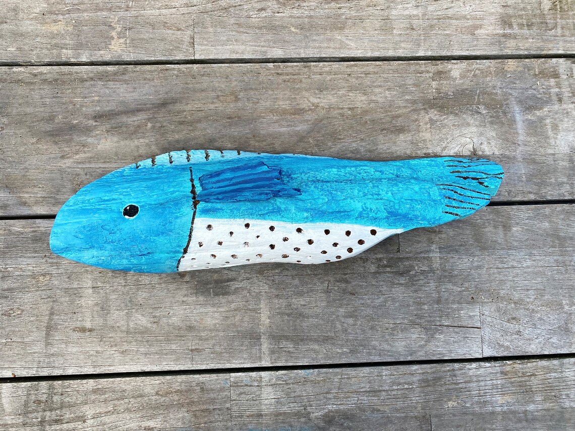 Fish Painting, Fish Art, Beach House Decor, Tropical Whimsical Fish ...